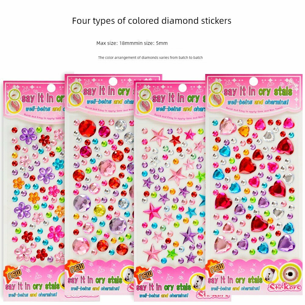 Наклейки-бриллианты Love Gem для детского сценического макияжа, украшение для лица, 3D стерео-наклейки в виде