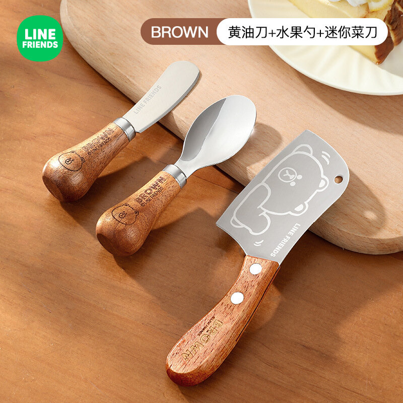 Нож для масла из нержавеющей стали "Бурый медведь" для хлеба, тостов, сыра, джема, арахисовой пасты, стойкий нож для сыра