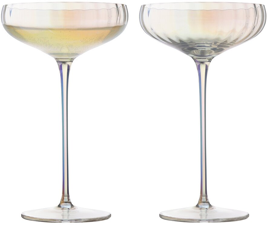 Креманка для шампанского, десертов, мороженого, Gemma Opal, стеклянная, 255 мл, набор из 2 шт, Liberty Jones, HM-GOL-CR-255-2