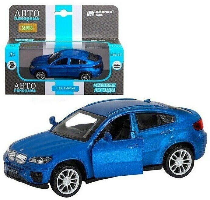 Модель машины 1:43 BMW X6, синий 1251253JB Автопанорама