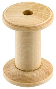 Mr. Carving DE-048 Заготовка для декорирования катушка из дерева, диаметр 4 см, габариты 4x4x5.5 см