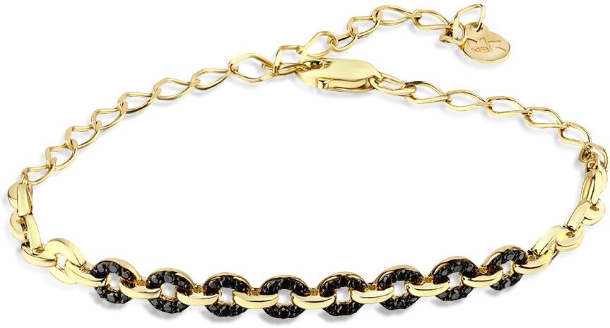 Браслет, желтое золото, 585 проба, бриллиант