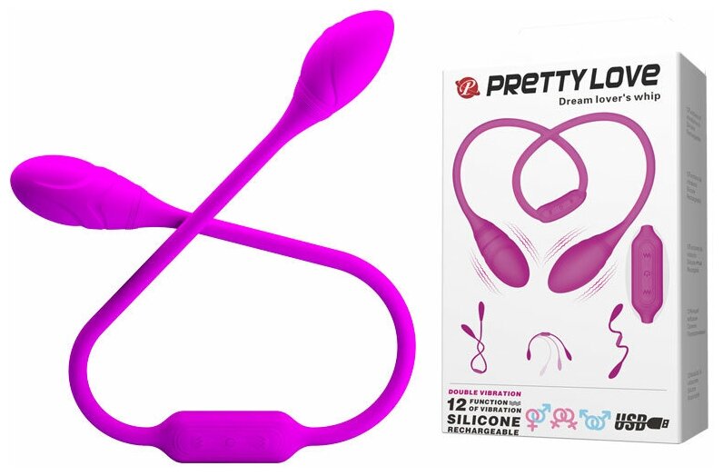 Вибростимулятор Pretty Love "Dream Lovers Whip", 6 режимов, 3,2 см