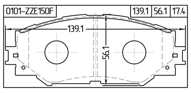 Тормозные колодки дисковые FEBEST 0101ZZE150F Toyota Yaris, Prius, Corolla