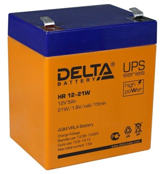 Аккумуляторная батарея для ИБП Delta Battery HR 12-21W