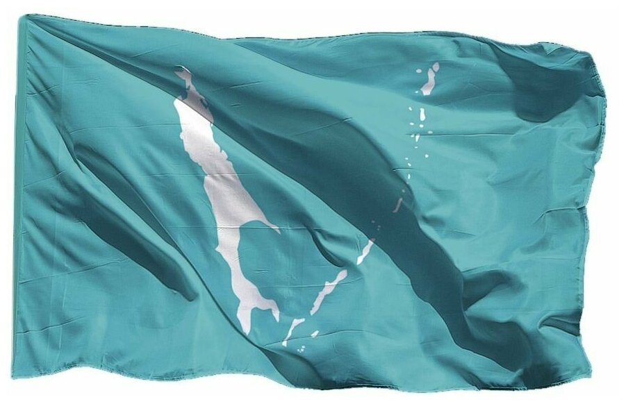 Флаг Сахалинской области, на сетке, 100х150 см - для уличного флагштока