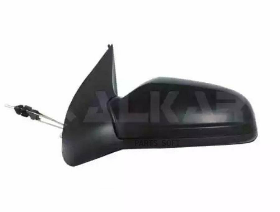 Зеркало в сборе левое! механ. прив. асфер. чёрнOpel Astra H 04-10 ALKAR арт. 6164438
