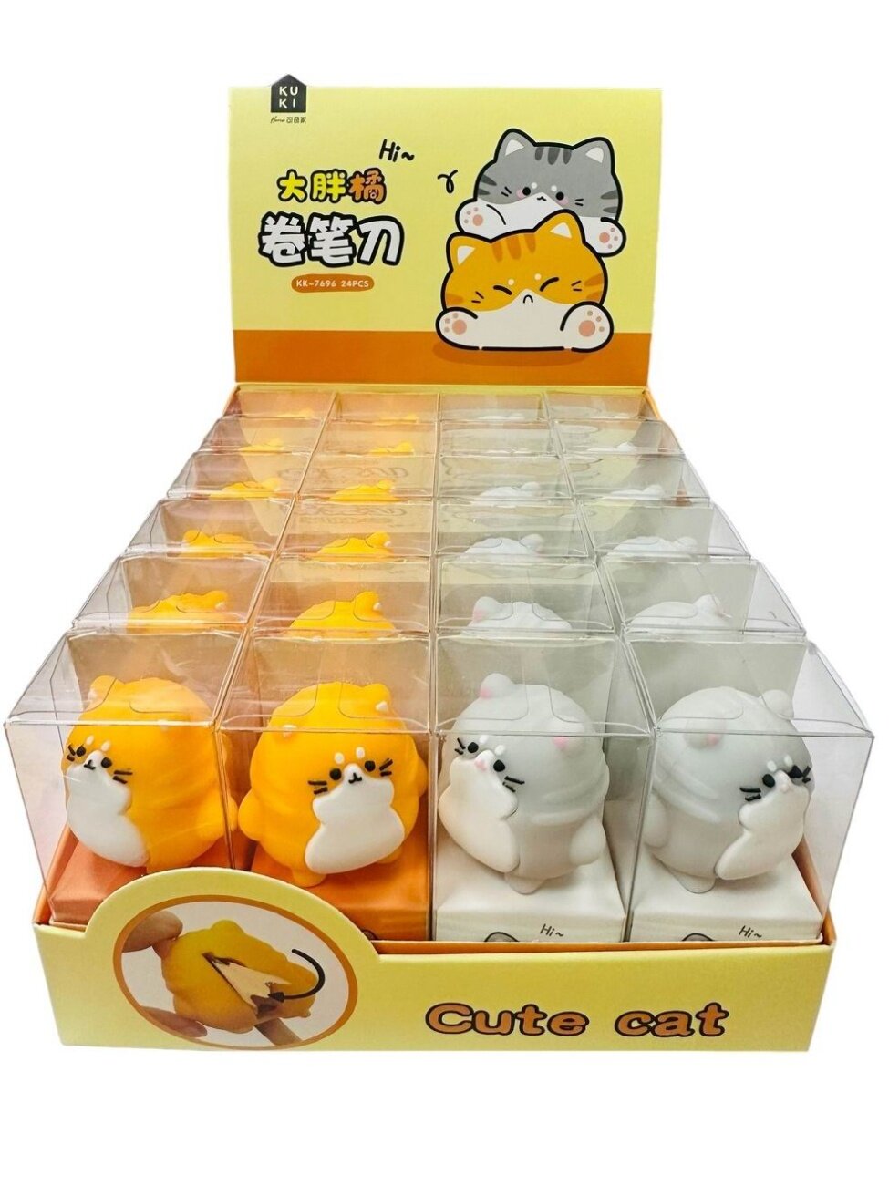 Точилка Коты два цвета ассорти, высота 4 см 71193