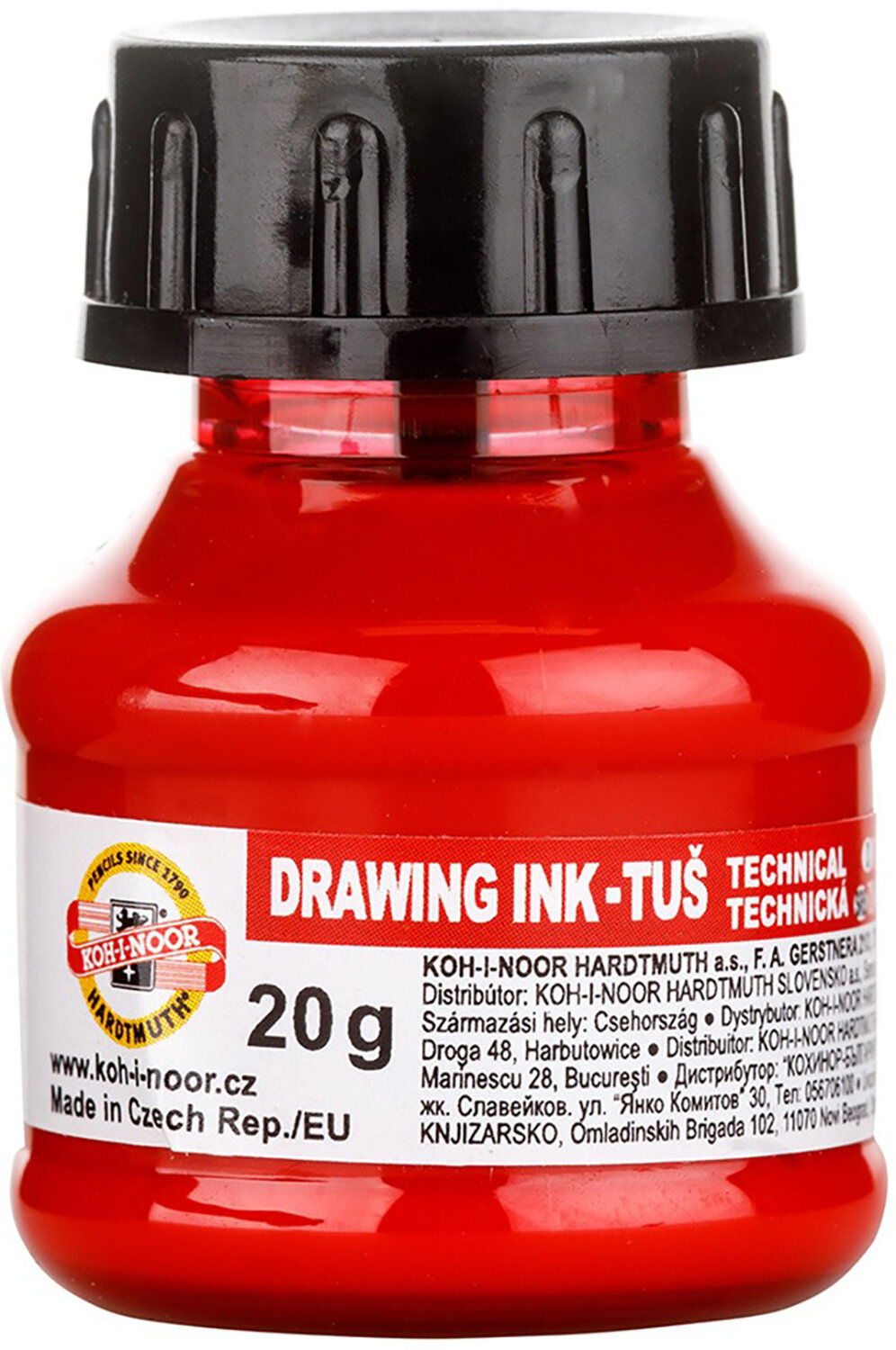 Тушь акриловая плакатная, красная