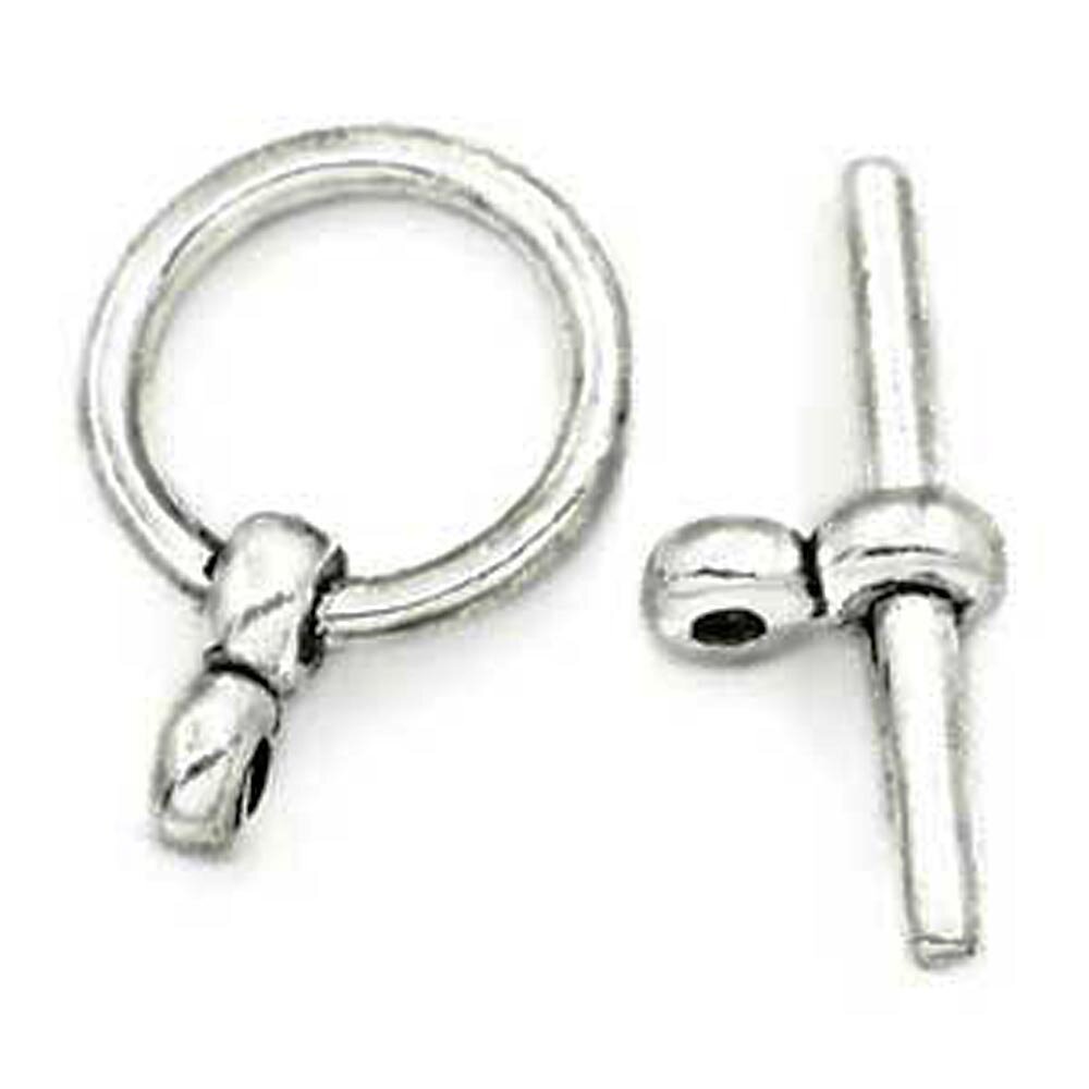 Фурнитура для бижутерии Тогл Эксклюзив 0002636 серебряный цвет 17x12 мм (застежка 20x8 мм), цена за 4 шт.