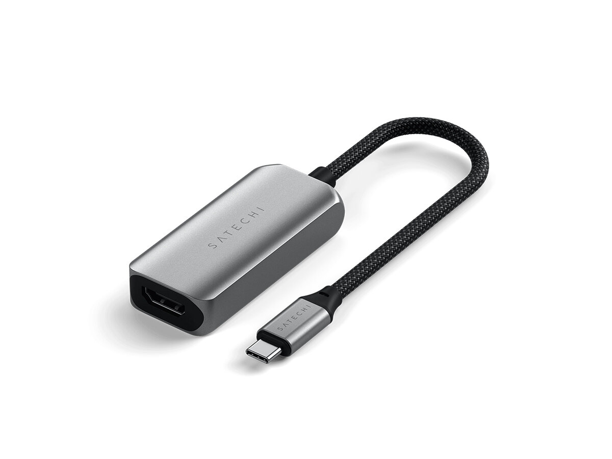 Переходник (адаптер) Satechi USB-C To HDMI 2.1 8K Adapter, Поддержка 8K/60Hz, Серый ST-AC8KHM