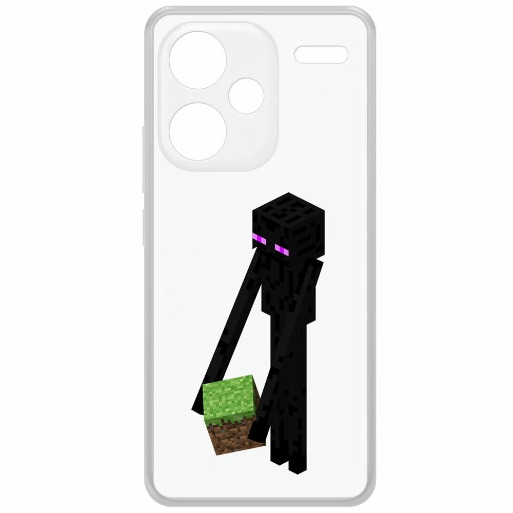 Чехол-накладка Krutoff Clear Case Minecraft-Эндермен для Xiaomi Redmi Note 13 Pro+ 5G
