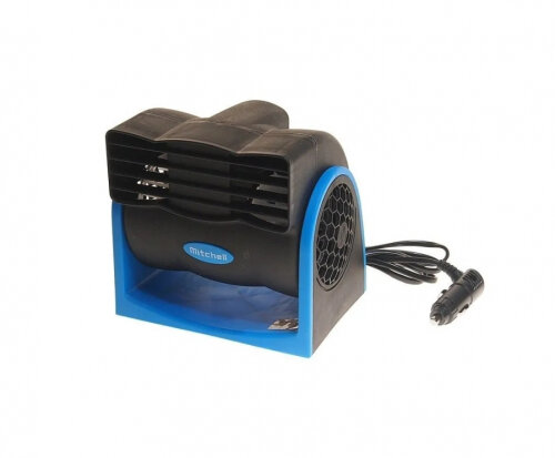 Вентилятор Mitchell 16 см, 12V, 9/13W, диммер, безлопастной, black/blue
