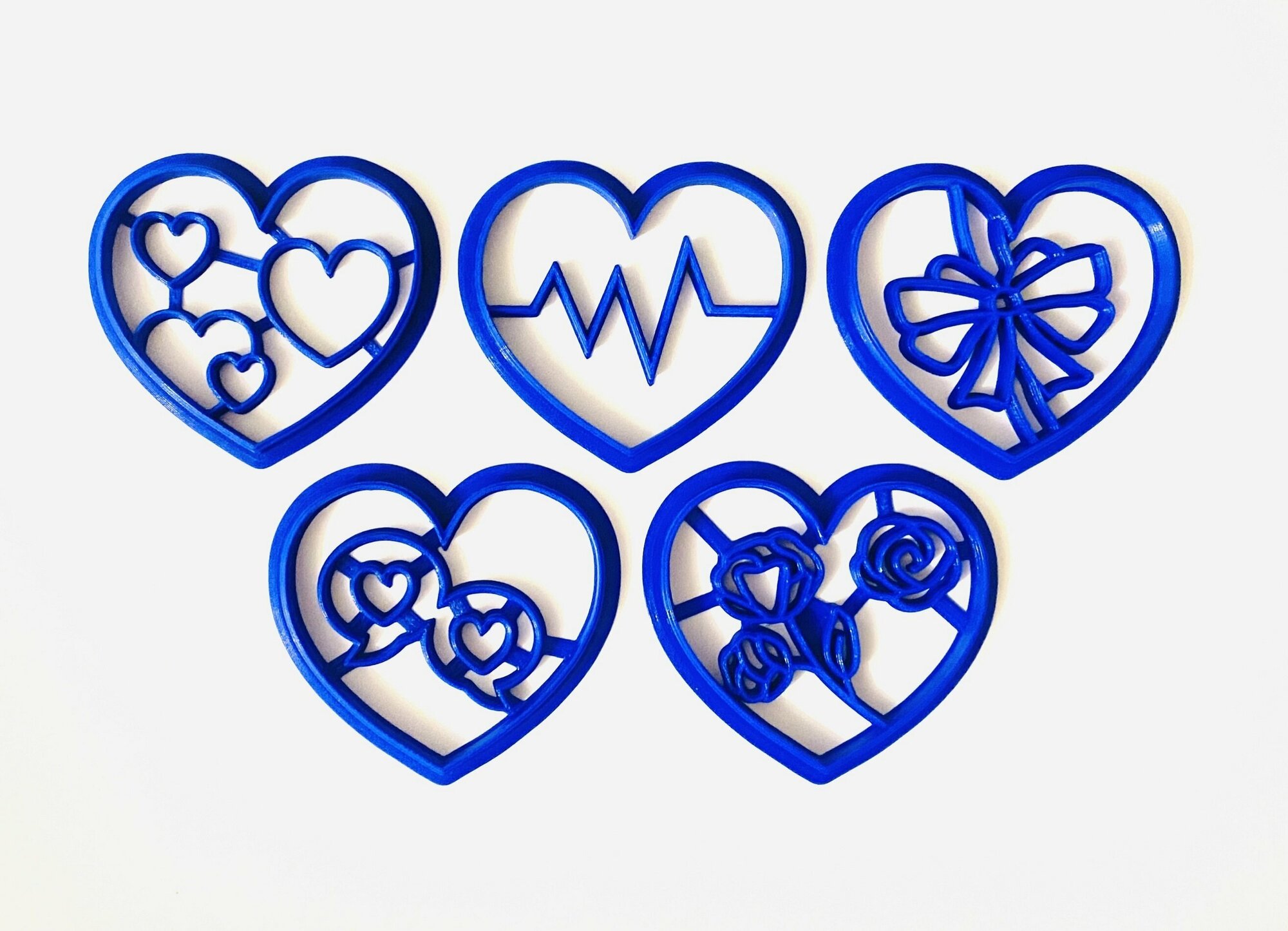 Форма для вырубки теста "Сердце " 5 шт.