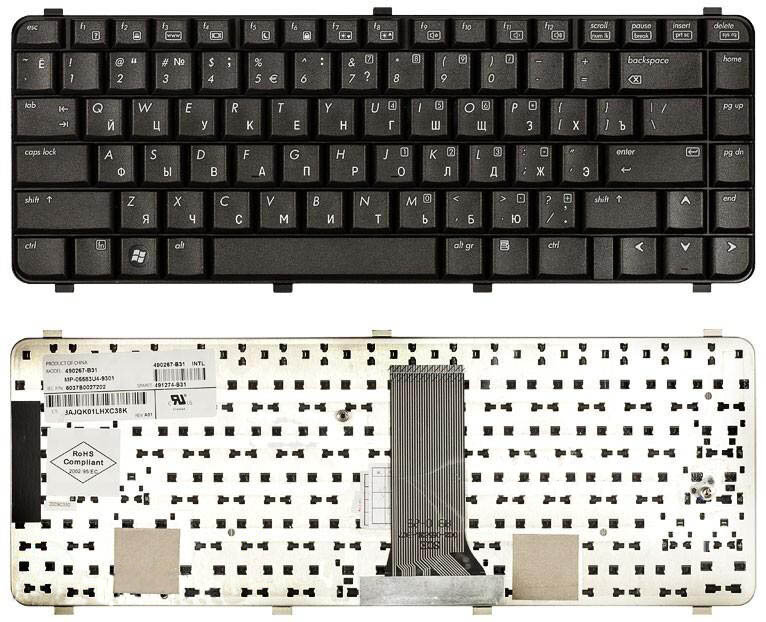 Клавиатура для HP 491274-251 черная