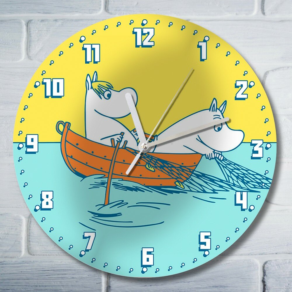 Настенные часы УФ "moomin (муми тролли, Мама, Снусмумрик, Титиу, Мора, Туве Янсон Детям, детский сыну дочки) - 9093"