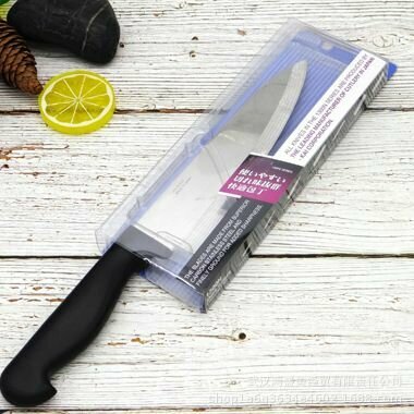 Японский профессиональный поварской нож KAI 1378N, длина лезвия 160 мм; Универсальный кухонный нож для мяса, рыбы, фруктов, овощей; Японская нержавеющая сталь.