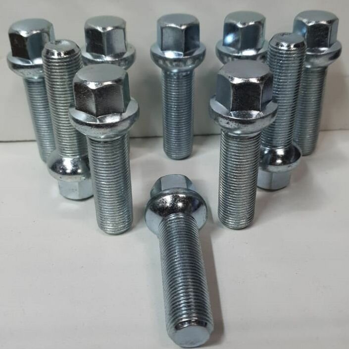 Болт колёсный 15x1,25x45, сферическая посадка, 10 штук