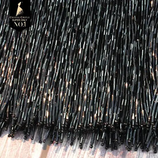 Черная хрустальная бахрома Crystal Castle 30см x 1Yard, C302 Black