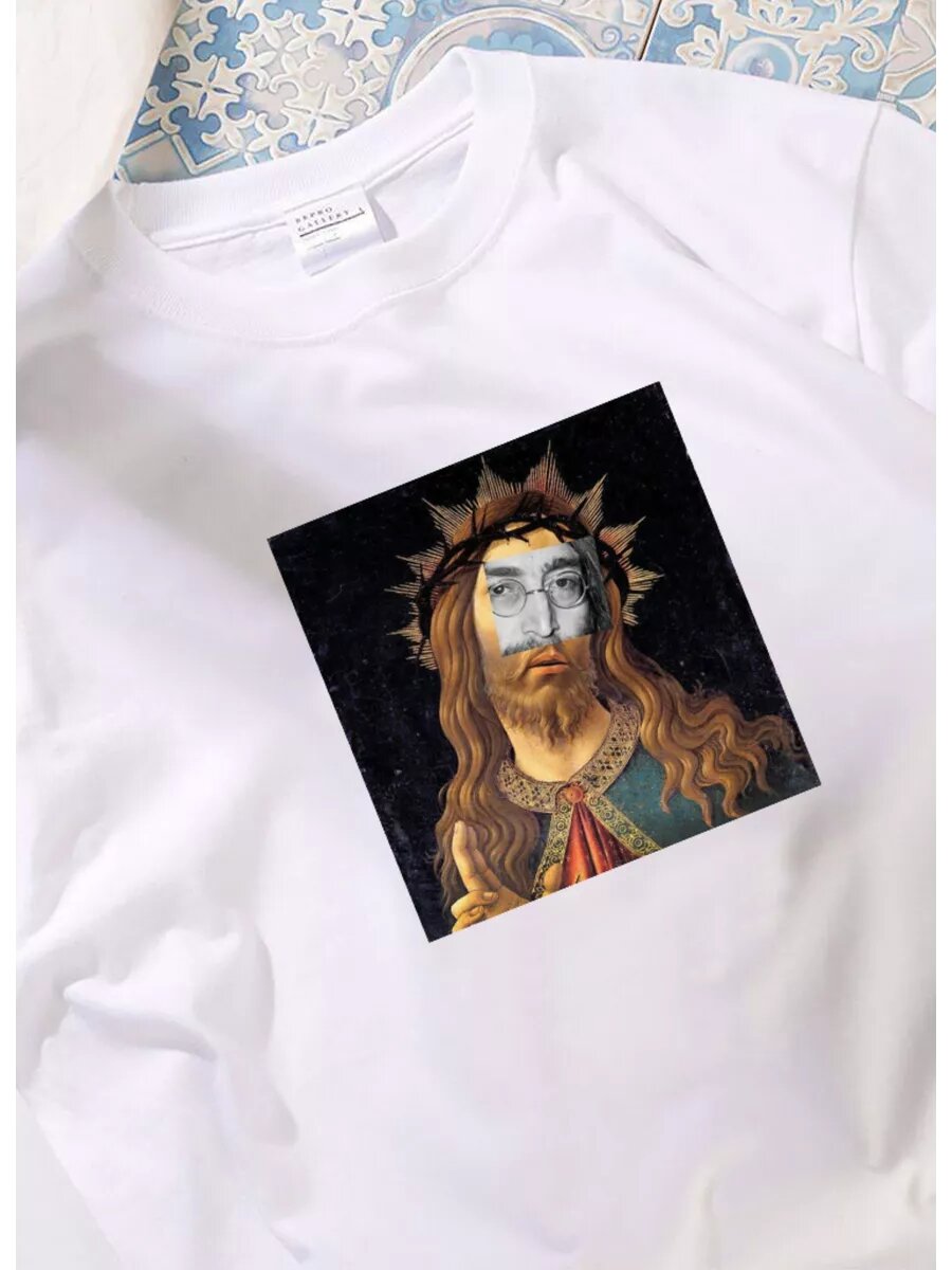 Термонаклейки "Джон Леннон и Иисус" от бренда "Креативная академия Л&М"