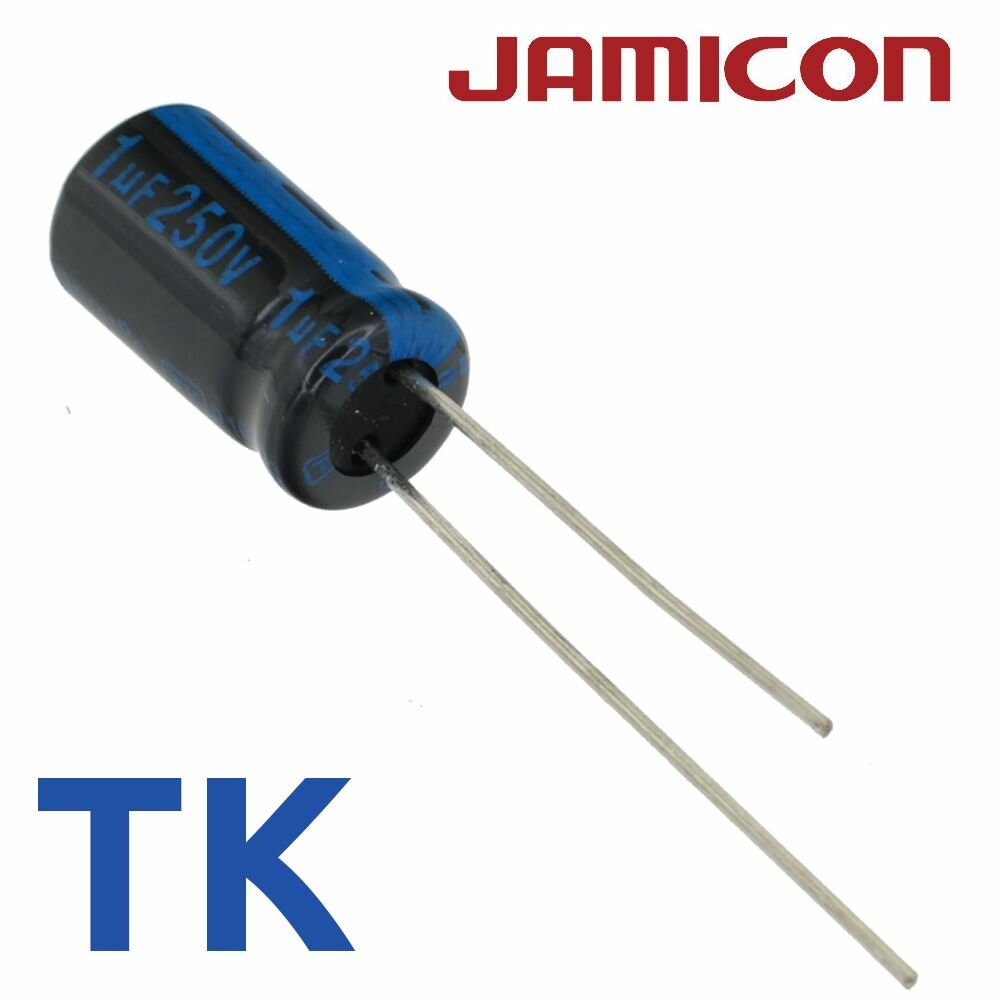 1мкФ 250В / TK / 6,3x11 / 105 С / конденсатор электролитический (5шт)