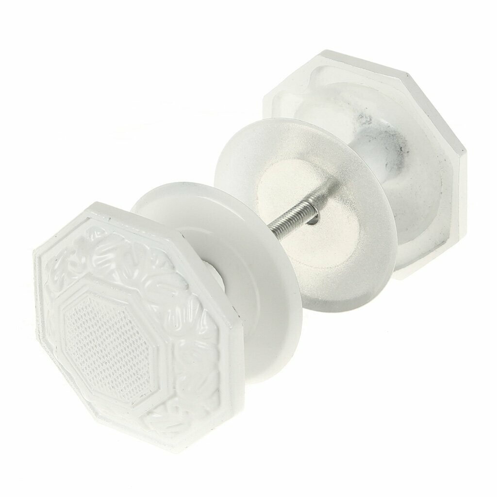 Ручка дверная круглая Строммашина РД-1 08-Ш-001 металл белая, 2 шт, Россия