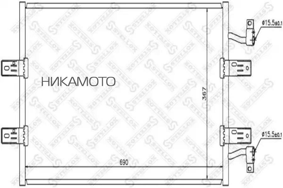 STELLOX 1045667SX радиатор кондиционера!\ Opel Vivaro 2.5CDTi, Renault Trafic 2.5DCi 06>
