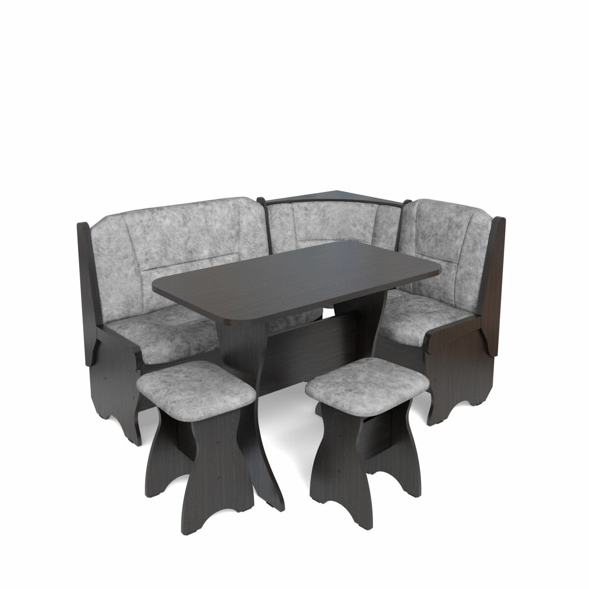 Кухонный уголок Betel Орхидея Однотон венге/велюр графит Размеры: Высота 880мм Глубина 1080мм Ширина 1480мм