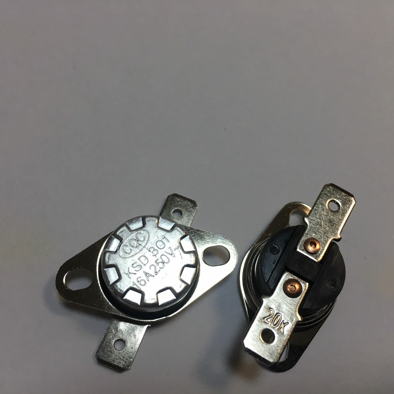 2 штуки KSD301 Термореле 20C 16A 250V пластик н/разомкн. термостат