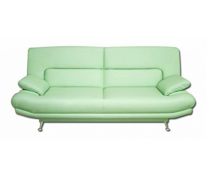 Прямой диван Бавария Техас Светло-Зеленый Экокожа, книжка, 206х107х95 см, с ящиком для белья