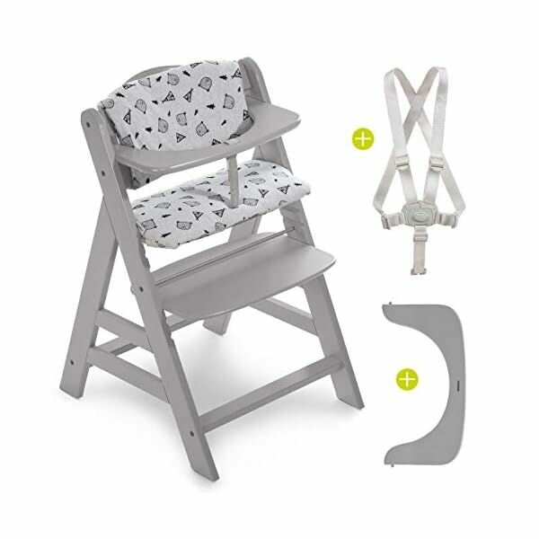 Hauck Высокий стульчик Hauck Alpha Plus с ремнем и подушкой для сиденья, цвет Nordic Grey