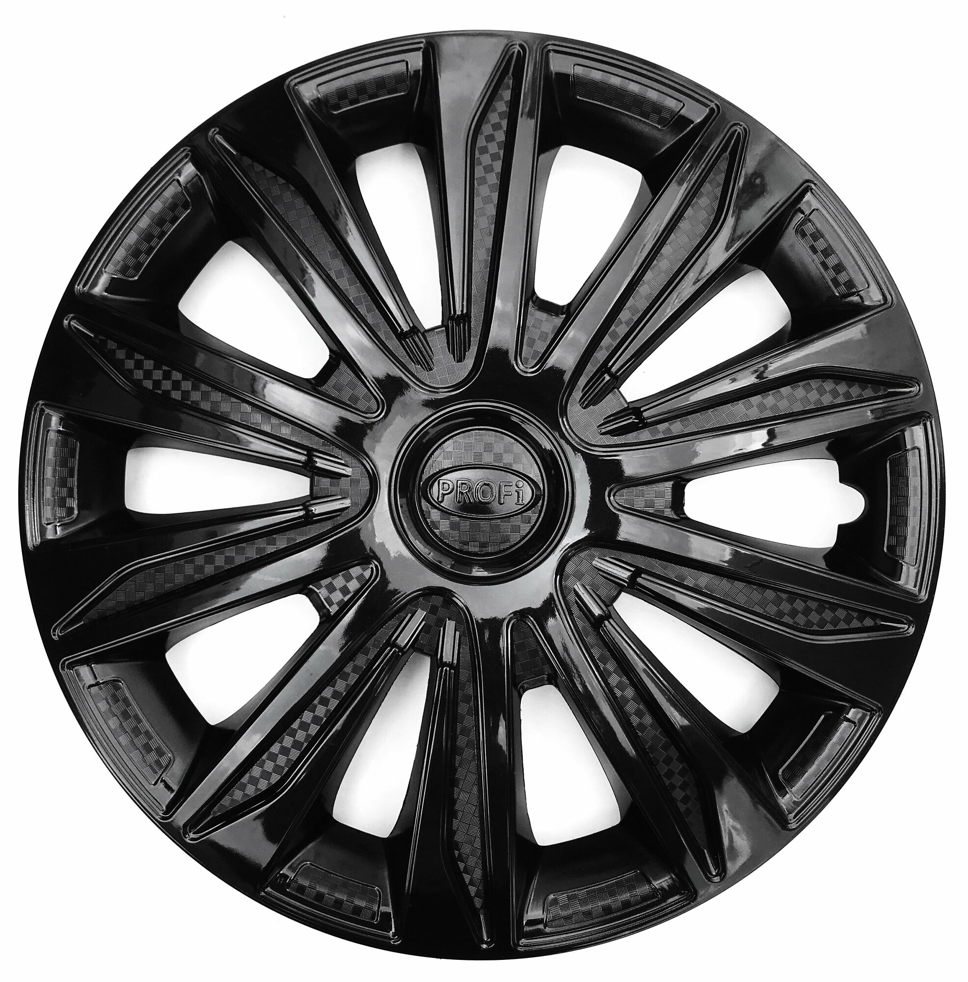 Автомобильные колпаки на диски профи R14", черный, в комплекте 4 колпака