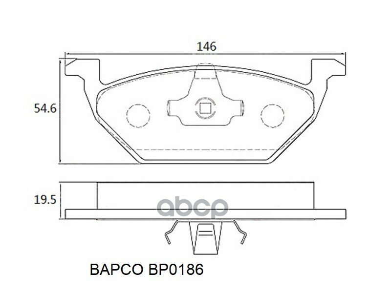 Колодки тормозные дисковые BAPCO BP0186 передние дисковые легковой серии