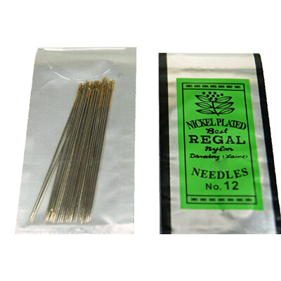 Иглы бисерные ручные тонкая №12 (набор), стальные с покрытием никеля