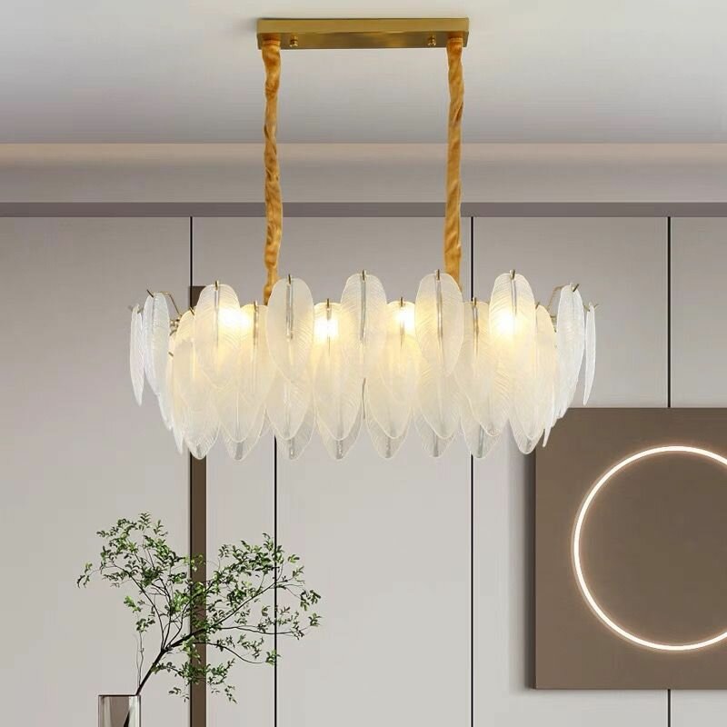 Люстра Xрустальная/люстра хрустальная потолочная Cassina B042-4 Золотой светильник Регулируемый Длина 1000 мм Ширина 270 мм G9 Лампа