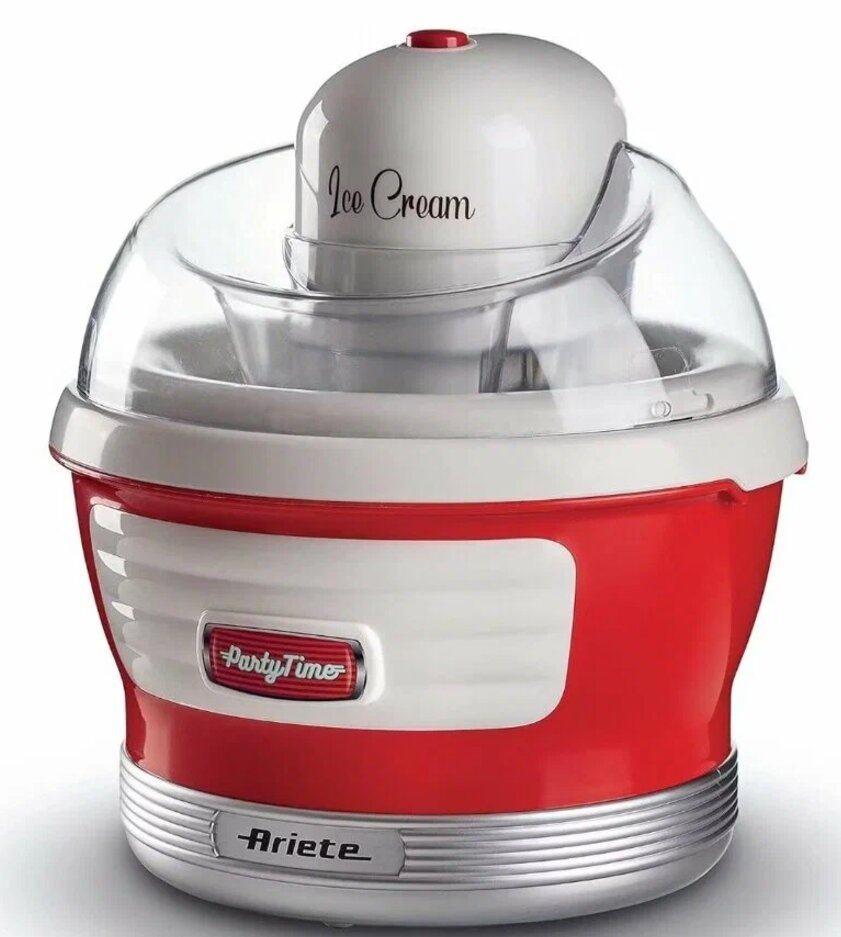 Мороженица Ariete Gran Gelato 643/00, чаша 1.5 литра, цвет красный