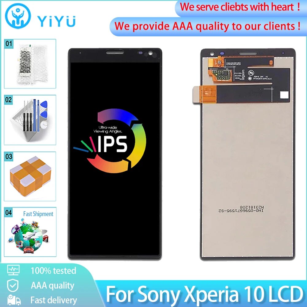 6,0 "Оригинальный дисплей для Sony Xperia 10 I3123 I3113 I4113 I4193 X10 ЖК-экран с сенсорной панелью и дигитайзером на замену