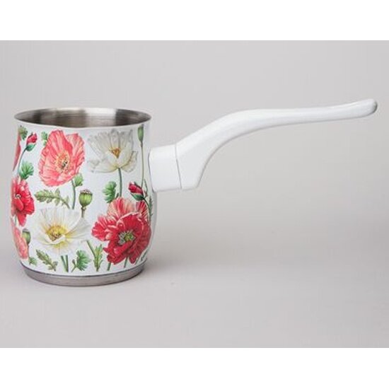 Турка Agness "белые маки" 340 мл (916-438)