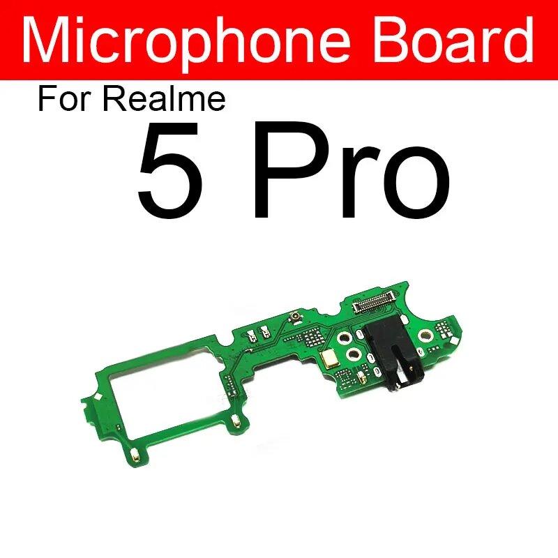 Микрофонная плата для Realme 1 5Pro Q X X2 X Lite XT, разъем микрофонного модуля, Realme 5 Pro
