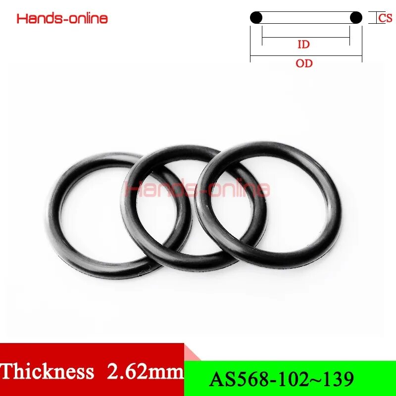 Нитриловые уплотнительные кольца Hands-online 2.62mm ID 9.19mm AS568-110