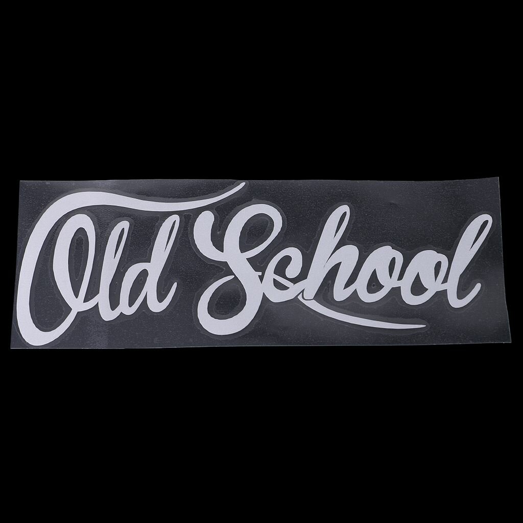 Автомобильные инструменты, Стикер OLD SCHOOL на английском - белый, 1 шт.