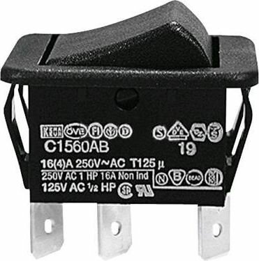 Переключатель BULGIN C1560ABAAA Переключатель DPDT 250V 16A BK/BK 1шт