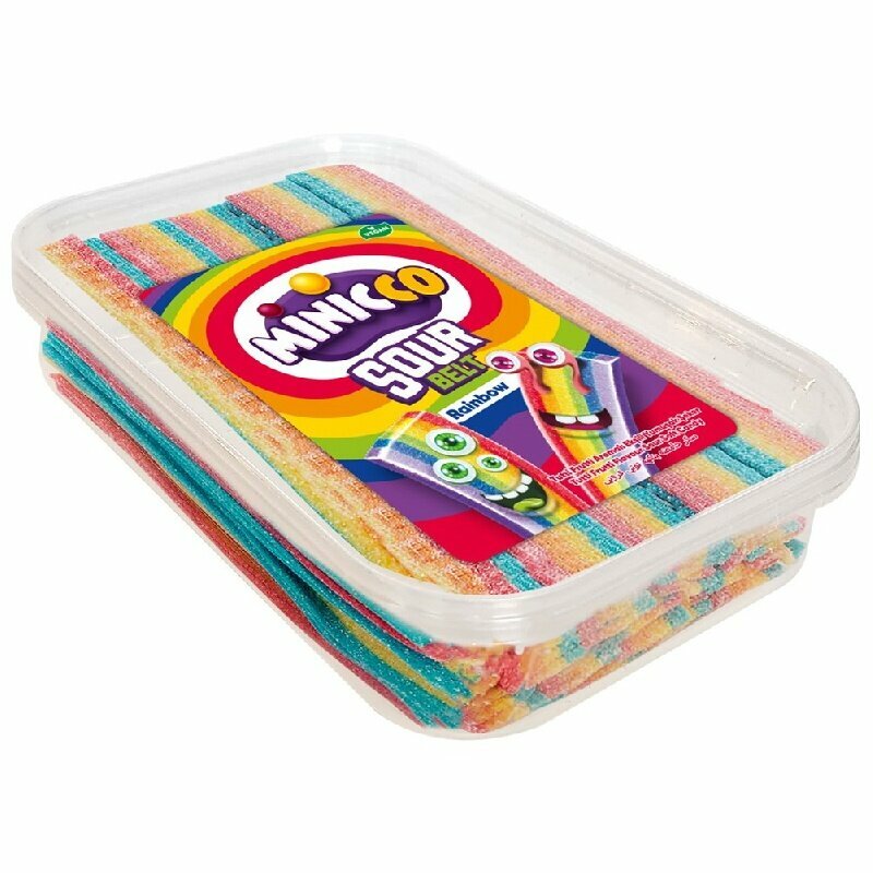 Мармелад MINICCO Sour Belt Rainbow кислый лента Радуга 200г
