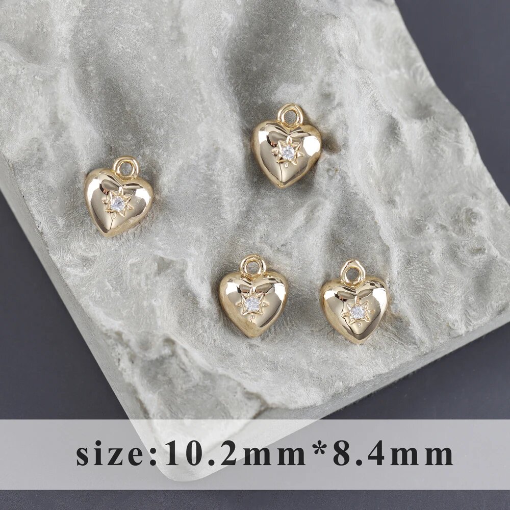 Подвески сердечки MA3909A, 10 шт