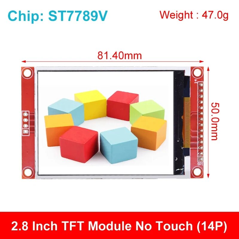 2.8" SPI TFT ЖК-дисплей TZT teng 2.8 NO Touch ST7789V
