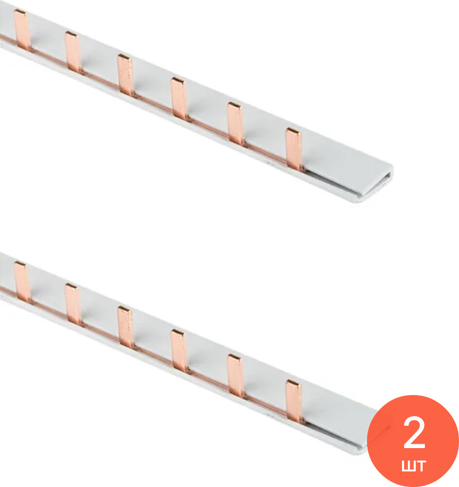 Шина соединительная EKF / ЕКФ PROxima PIN медь, штырь, 1м, 54 модуля 1 фаза, 63А, 4кВ (комплект из 2 шт)