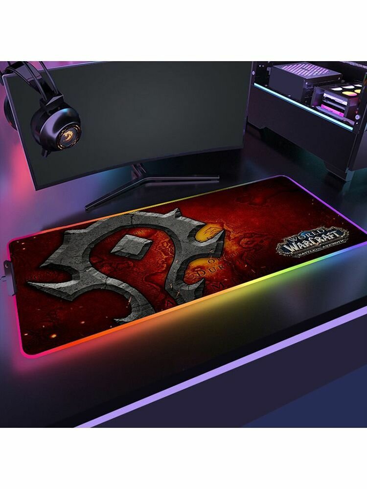 RGB Мир Варкрафта Игровой коврик для мыши World of Warcraft, покрывало для игрового стола 40x90xxl