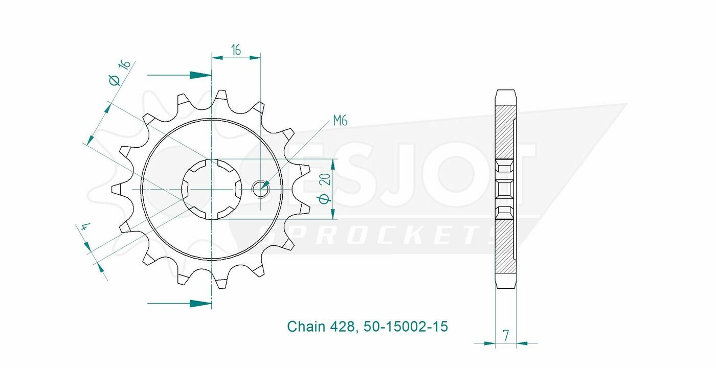 Передняя звезда Esjot 50-15002-15 (аналог JTF259.15)
