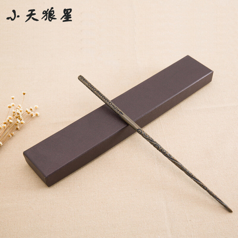 Гарри Поттер Металлическая палочка с сердечником Рождественская подарочная коробка Билет Таблица заклинаний Офисный культурный реквизит для косплея 5. Подарочная коробка с лентой горячего тиснения Sirius Red