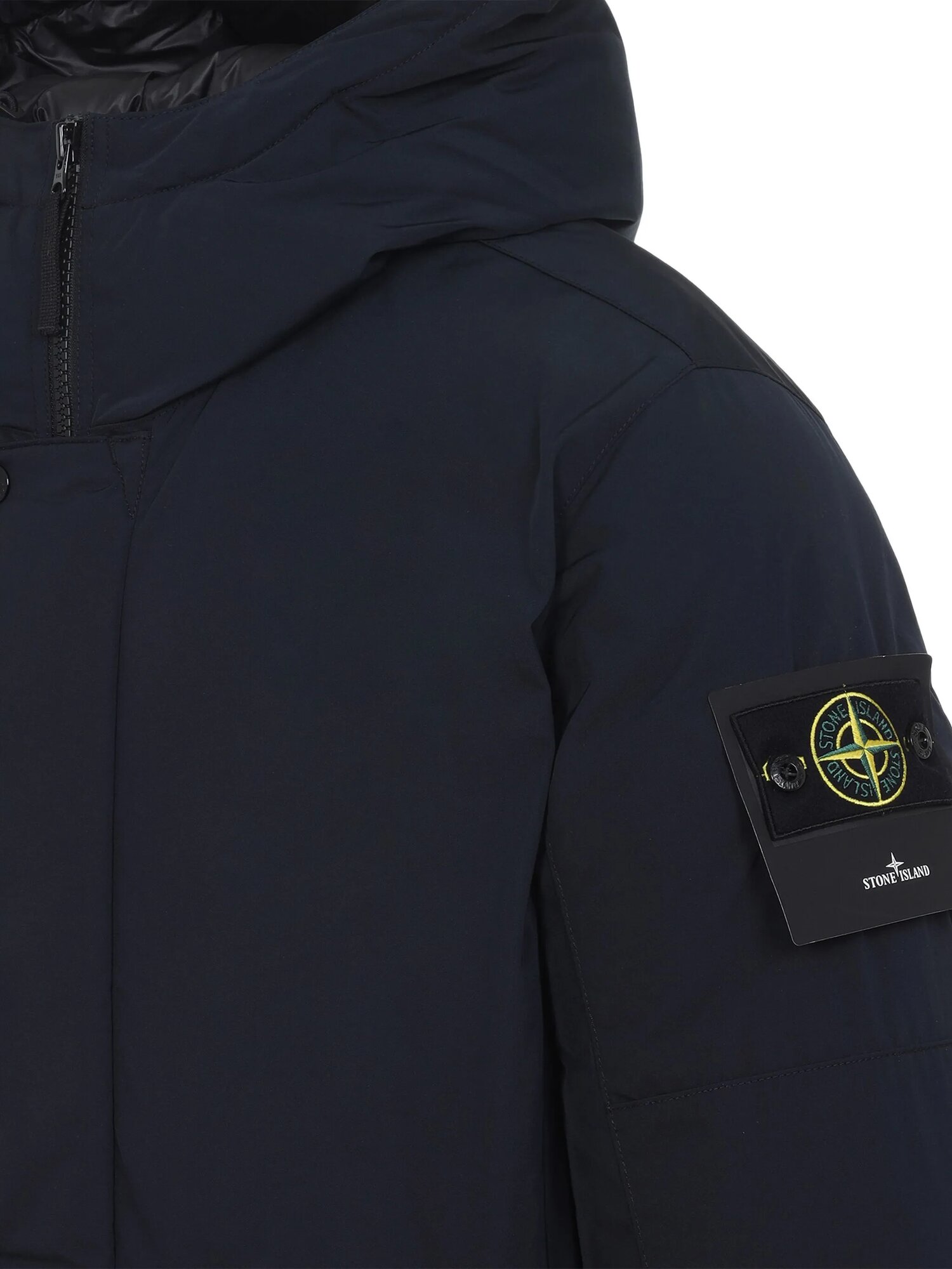Пуховик Stone Island, размер INT XXL, синий — фото 1